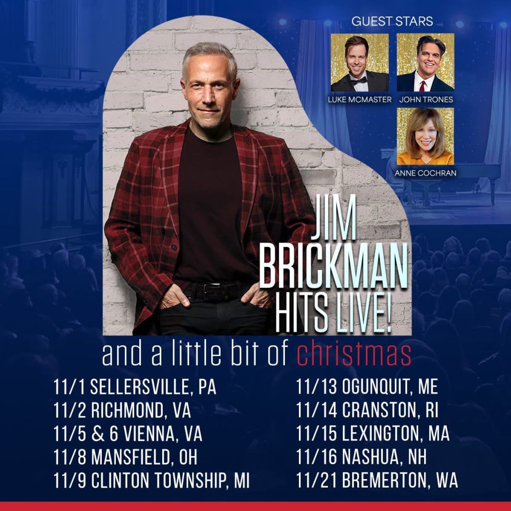 John Trones to join Jim Brickman onstage for HITS LIVE and a Little Bit ...